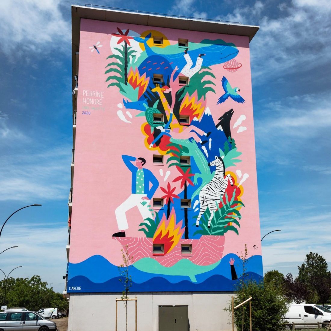 Arte mural en Pop Up B-Murals Urban de Urban Creative District